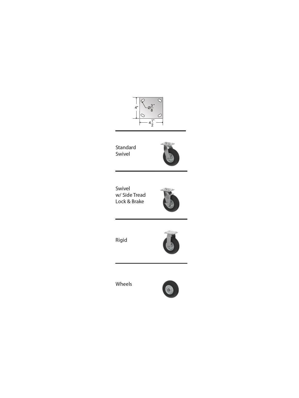 Pneumatic, Solid & Flat-Free Casters - Pneumatic Wheels ~ Industrial ...
